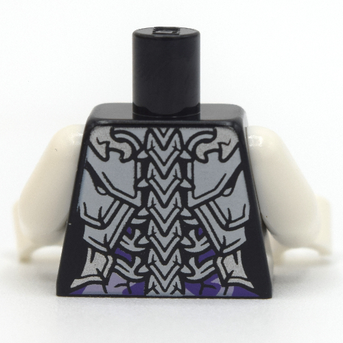 LEGO PART 973c27h27pr5733 Torso Armor, White Bones, Dark Purple and ...