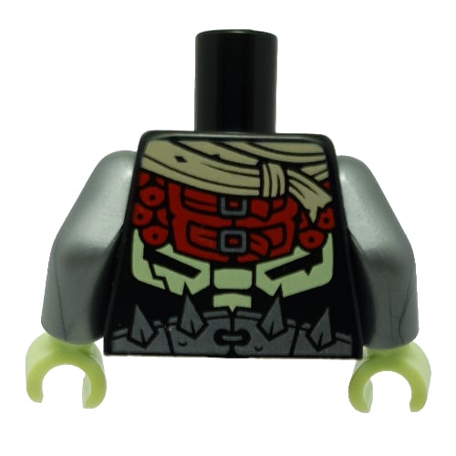 LEGO PART 973c30h40pr0001 Torso, Tan Wrappings, Red Armor, Yellowish ...