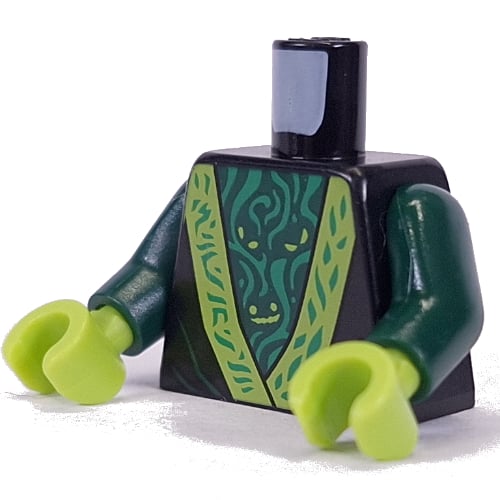 LEGO PART 973c35h18pr0001 Torso, Robe, Lime Trim, Green Decorations ...