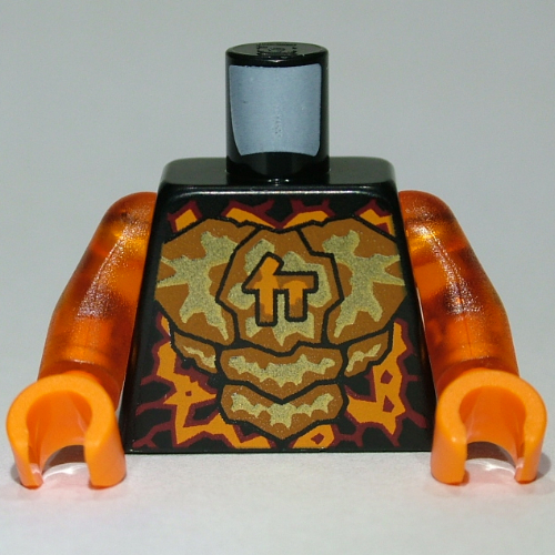 LEGO PART 973c66h34pr0001 Torso Armor, Yellow and Orange Rock Panels ...