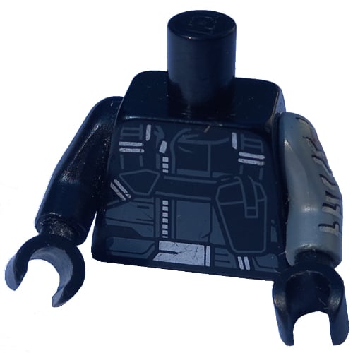 LEGO PART 973e067pr3351 Torso, Odd Arms, Body Armor, Straps, Belt Print ...