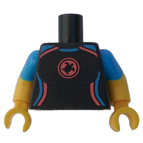 LEGO PART 973g04c01h01pr5120 Torso, Dual Molded Arms, Wetsuit with ...