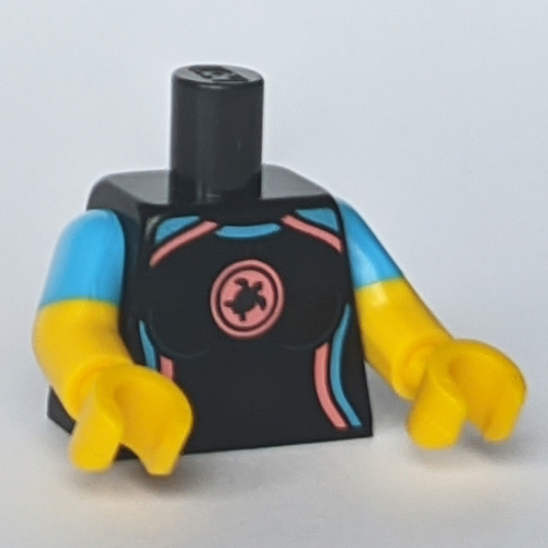 LEGO PART 973g04c01h01pr5120 Torso, Dual Molded Arms, Wetsuit with ...