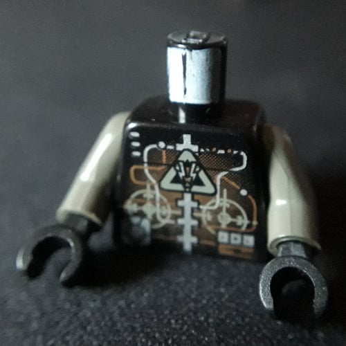 LEGO PART 973c08h03pr0198 Torso Insectoids Droid Silver and Copper ...