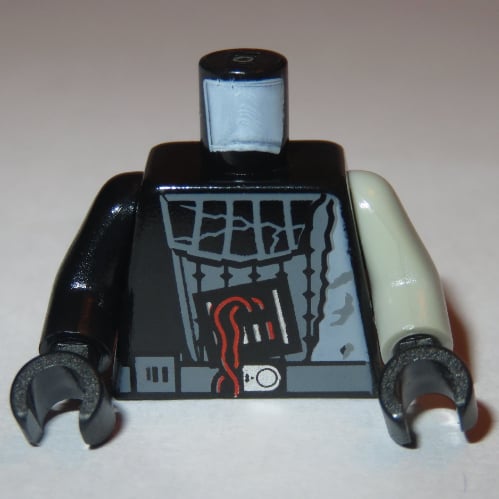 LEGO PART 973e100pr1365 Torso, Odd Arms, Armor, Damaged Print (Darth ...