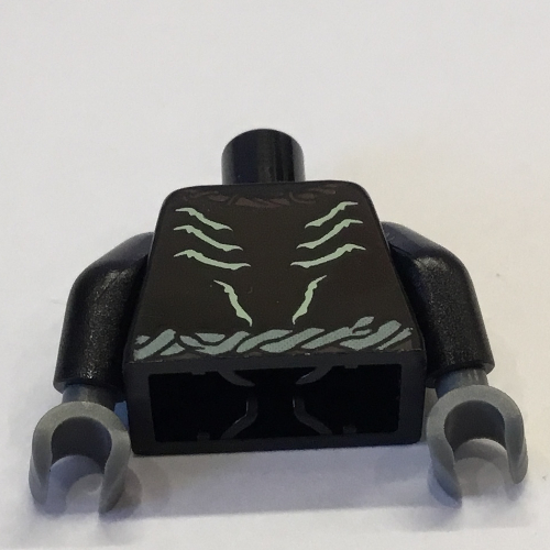 LEGO PART 973c03h12pr1400 Torso Bare Gray Chest, Rope Belt, Yellowish ...