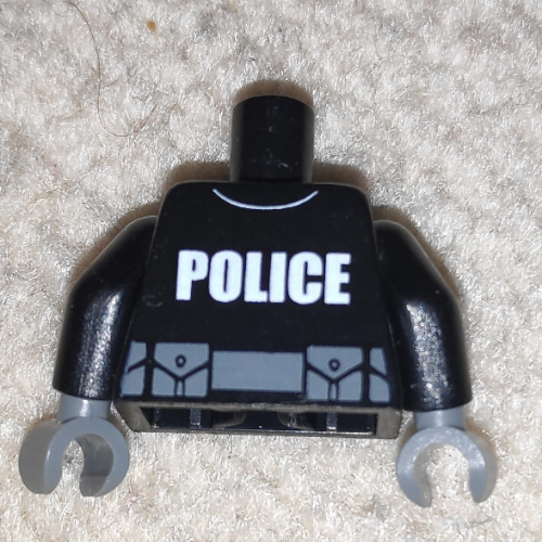 LEGO PART 973c03h12pr1693 Torso Leather Jacket, Gold Police Badge ...