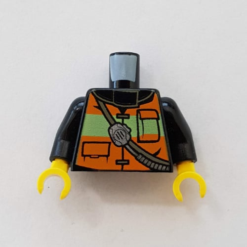LEGO PART 973c03h01pr2189 Torso Fire Jacket with Reflective Striped ...