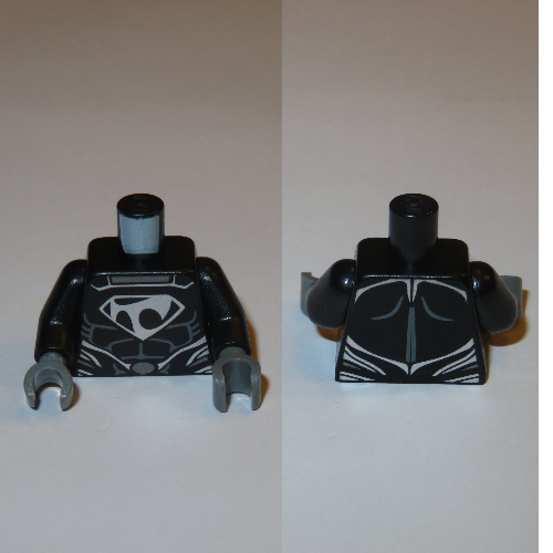 LEGO PART 973c03h12pr2378 Torso Shirt with Muscles, Tor-An Silver Chest ...