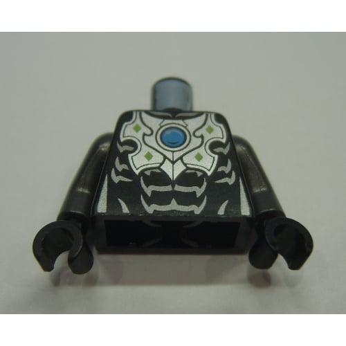 LEGO PART 973c75h03pr2532 Torso Armor, Muscles and Blue Round Jewel ...
