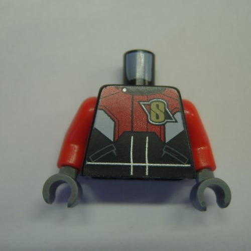 LEGO PART 973c22h12pr2930 Torso Race Suit Yellow 'S', Red and White ...