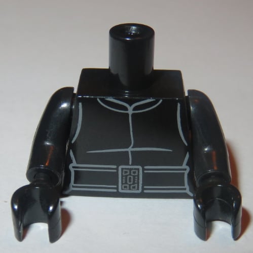 LEGO PART 973c03h03pr3173 Torso Robe with Belt Print (Kylo Ren), Black ...