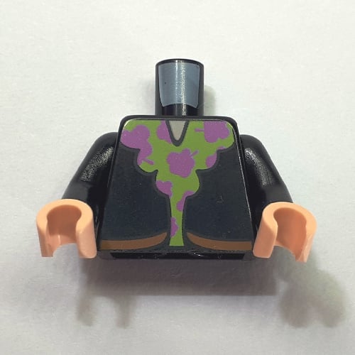 LEGO PART 973c03h02pr3670 Torso Shirt with Lime Collar with Dark Pink ...