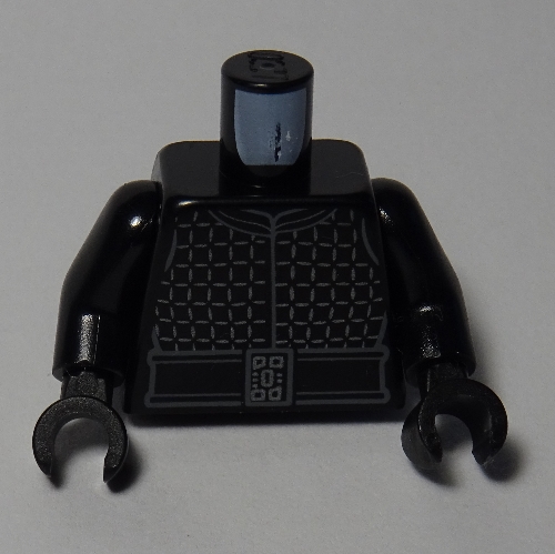 LEGO PART 973c03h03pr4005 Torso Jacket with Grey Checkered Lines and ...