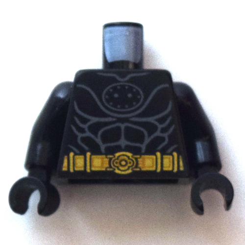 LEGO PART 973c03h03pr4831 Torso Muscles with Gold Utility Belt Print ...