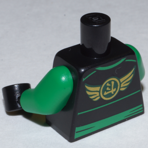 LEGO PART 973c31h03pr9999 Torso Robe with Gold Clasps, Dragon, Green ...