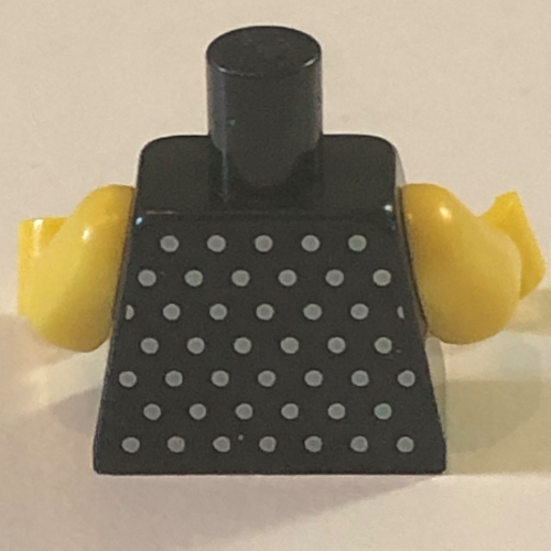 LEGO PART 973c01h01pr9702 Torso with Bright Pink Bow Tie, White Polka ...