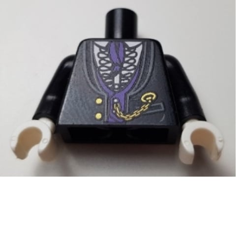 LEGO PART 973c03h27pr9849 Torso Jacket Formal with White Shirt with ...