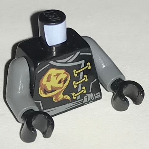 LEGO PART 973c12h03pr9973 Torso Robe Gold Ghost Emblem, Dark Bluish ...