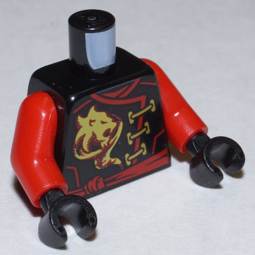 LEGO PART 973c22h03pr9990 Torso Robe with Red Trim and Sash Belt, and ...