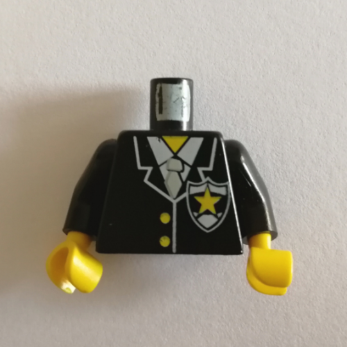 LEGO PART 973c03h01pr0020 Torso Suit Jacket with Yellow Police Star ...