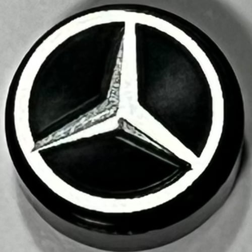 LEGO PART 98138pr0409 Tile Round 1 x 1 with Silver Mercedes Logo print ...