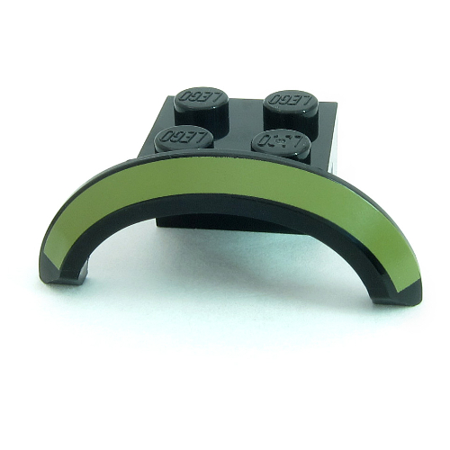 LEGO PART 98282pr0001 Wheel Arch, Mudguard 4 x 2 1/2 x 1 with Olive ...