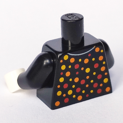 LEGO PART 973c03h27pr9997 Torso Shirt, Orange and Yellow and Red Dots ...