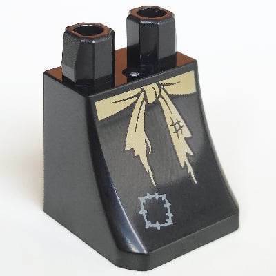 LEGO PART 36036pr9980 Hips and Legs Under Dress/Robe with Dark Tan ...