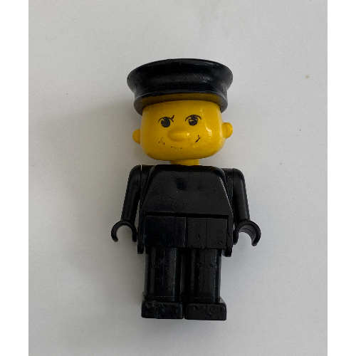 LEGO PART fabfig0022 Basic Figure Human, Black Legs, Black Hat ...