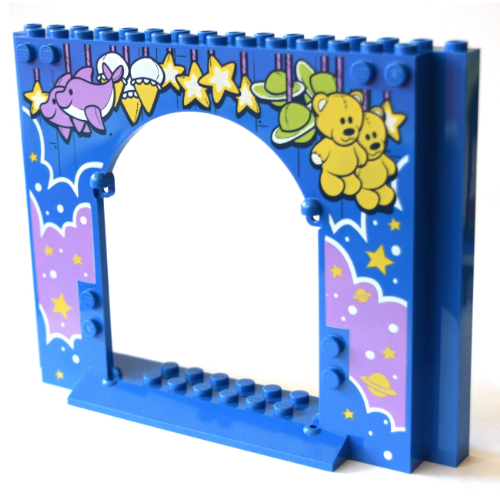 LEGO PART 15626pr0007 Panel 4 x 16 x 10 with Dolphins, Stars, Planets ...