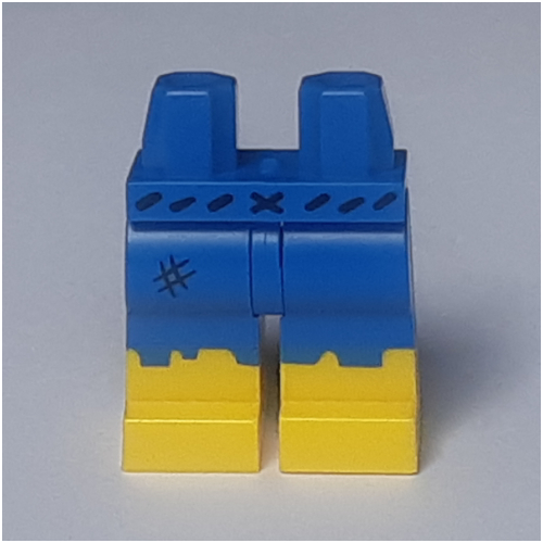 LEGO PART 970c28pat01pr9999 Hips with Blue Legs and Yellow Boots ...