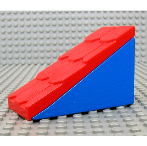LEGO PART 2211c02 Duplo Roofpiece, Slope 33° 2 x 4 with Red Shingles ...