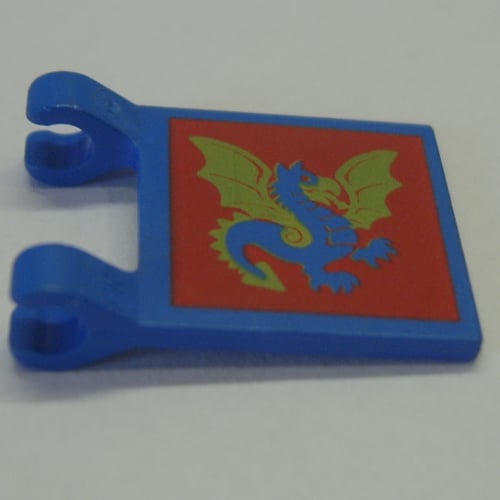 LEGO PART 2335pr0009 Flag 2 x 2 Square [Thin Clips] with Red Square and ...