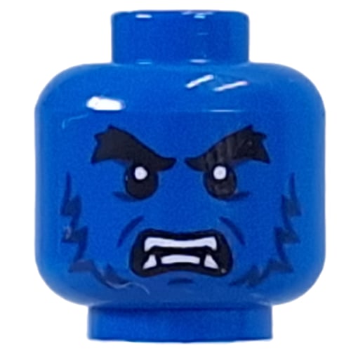 LEGO PART 28621pr4066 Minifig Head Beast, Thick Black Eyebrows, Dark ...