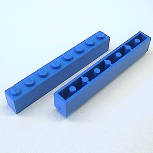 LEGO PART 3008b Brick 1 x 8 with Bottom Tubes and 3 Lowered Cross ...