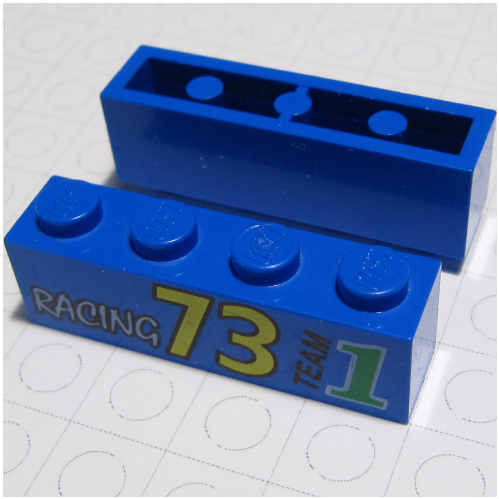 LEGO PART 3010apr0007 Brick 1 x 4 with Bottom Tubes, Lowered Center ...