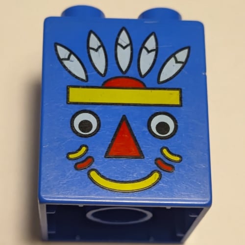 LEGO PART 31110pr0018 Duplo Brick 2 x 2 x 2 with Indian Totem Pole ...