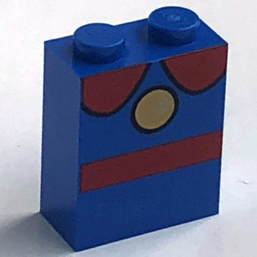 LEGO PART 3245cpr0196 Brick 1 x 2 x 2 with Inside Stud Holder with Red ...