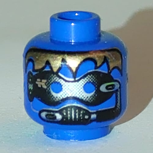 LEGO PART 3626bpr0108 Minifig Head Insectoid, Silver Hair, Blue Eyes ...