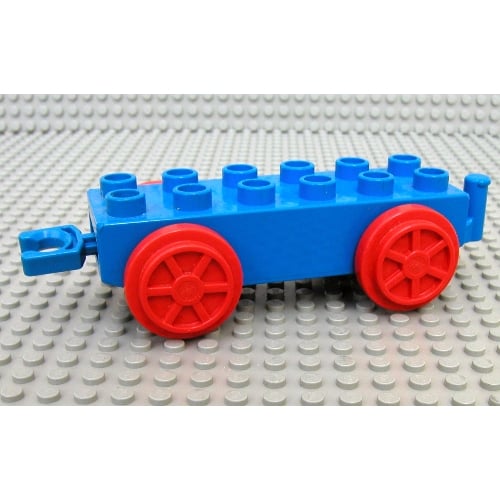LEGO PART 4559c01 Duplo Train Chassis 2 x 6 with Red Train Wheels and ...