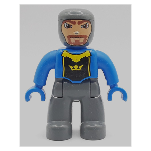 LEGO PART 51741pr0021 Duplo Figure with Rounded Head with Dark Bluish ...