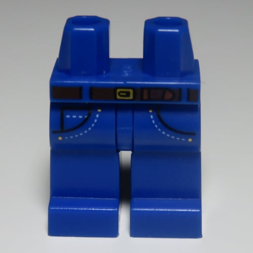 LEGO PART 970c28pr1189 Hips and Blue Legs with Reddish Brown Belt, Gold ...