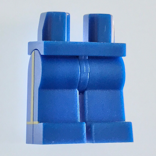 LEGO PART 970c28pr9994 Hips and Blue Legs with Gold Vertical and ...