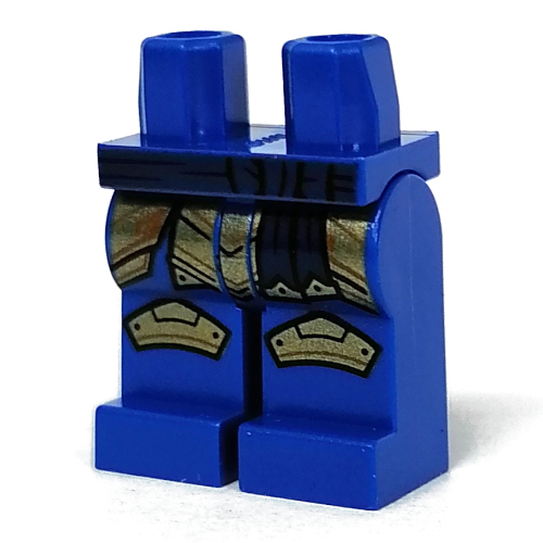 LEGO PART 970c28pr9749 Hips and Blue Legs with Yellow Knee Pads, Robe ...