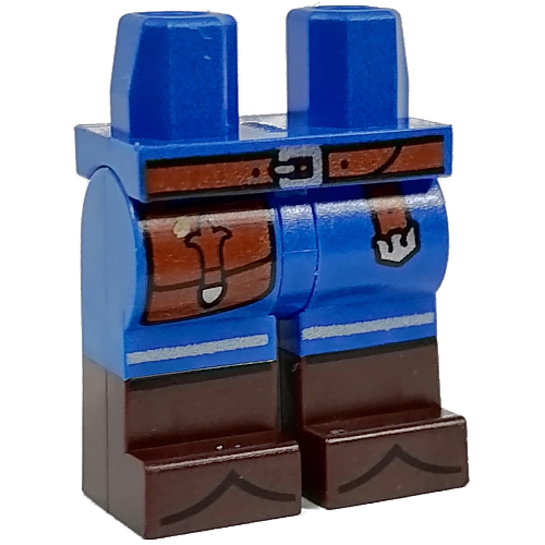 LEGO PART 970c28pat07pr0001 Hips with Blue Legs and Dark Brown Boots ...