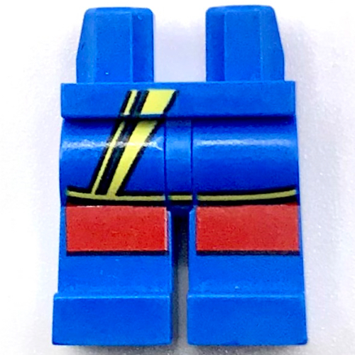 LEGO PART 970c28pr1188 Hips and Blue Legs with Yellow Lightning Bolt ...