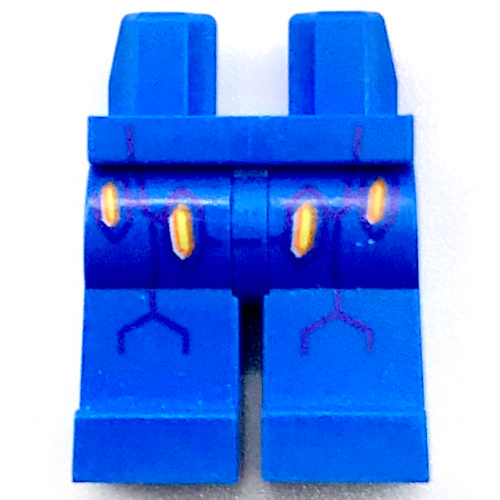 LEGO PART 970c28pr1318 Hips and Blue Legs with Dark Purple Circuitry ...