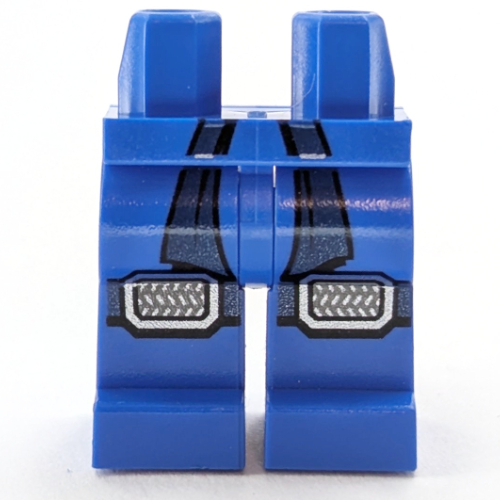 LEGO PART 970c28pr9908 Hips and Blue Legs with Dark Blue Sash, Straps ...