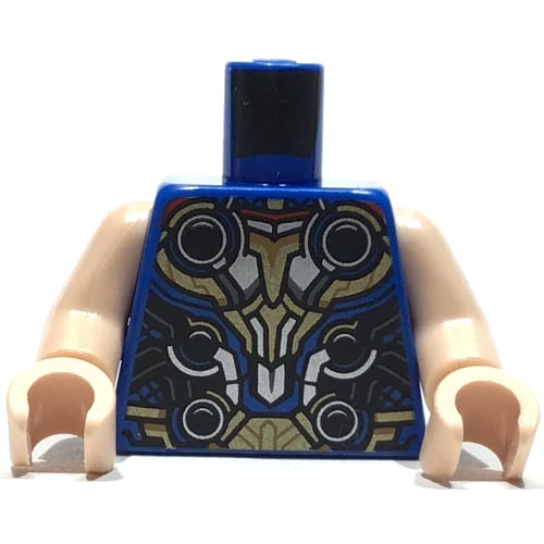 LEGO PART 973c02h02pr6061 Torso Armor, Gold, Silver, and Black Panels ...